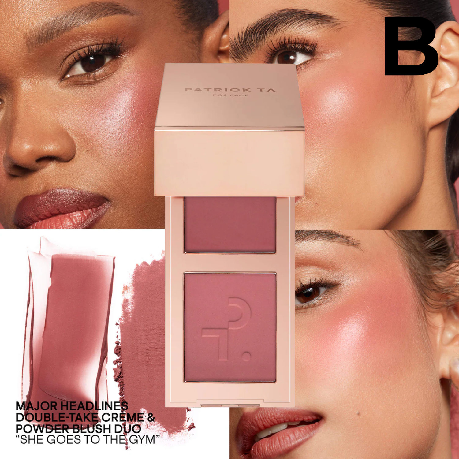 Mini Major Headlines Double-Take Crème & Powder Blush Duo – Black Bee